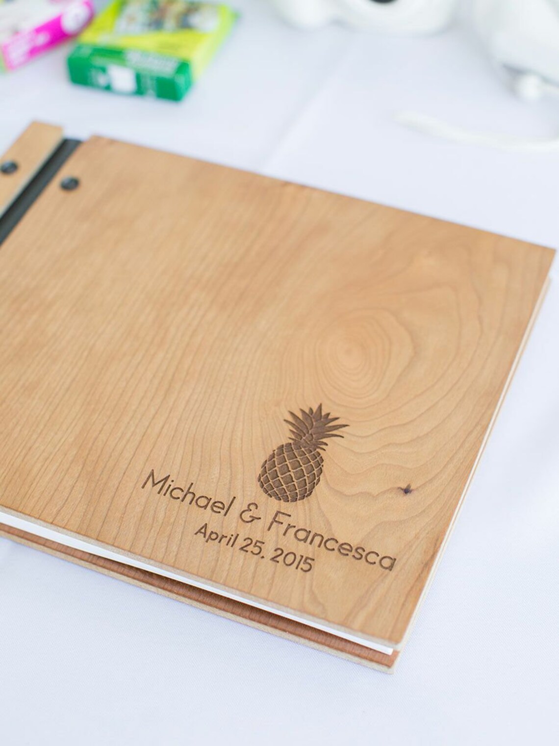 Pineapple Wedding Guest Book Pineapple Guestbook Tropical | Etsy