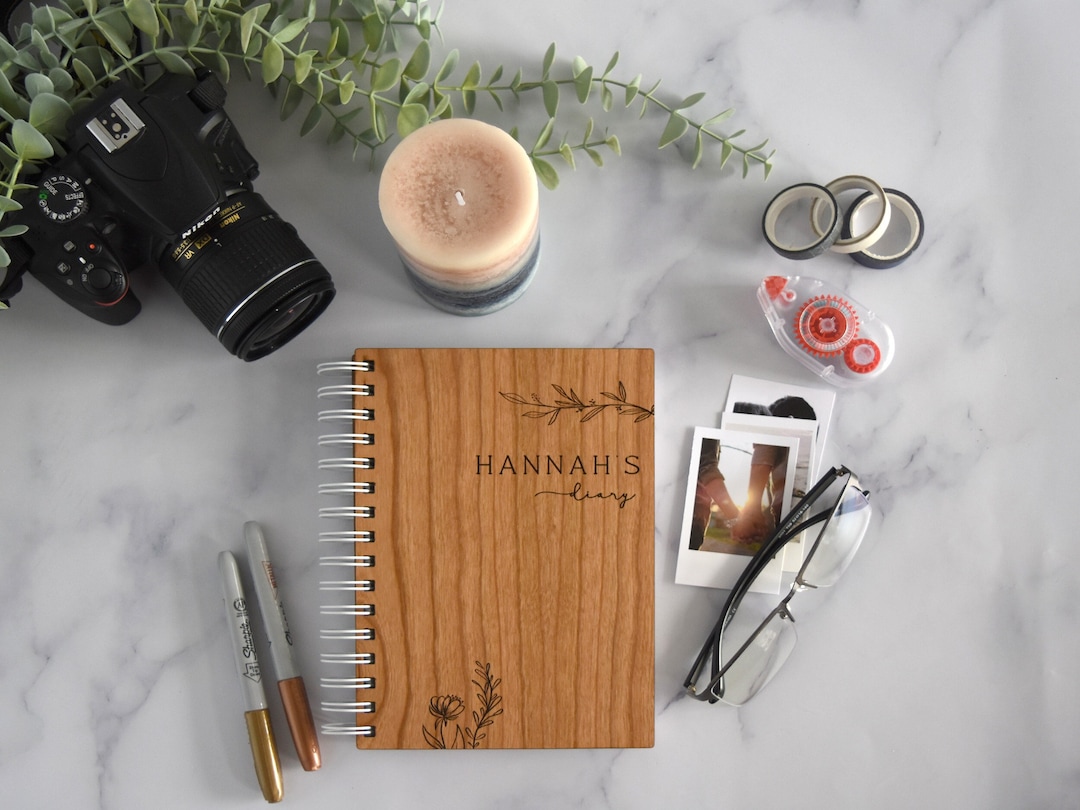 Personalized Diary Gift Notebook Minimalist Wooden Gift Hardcover ...