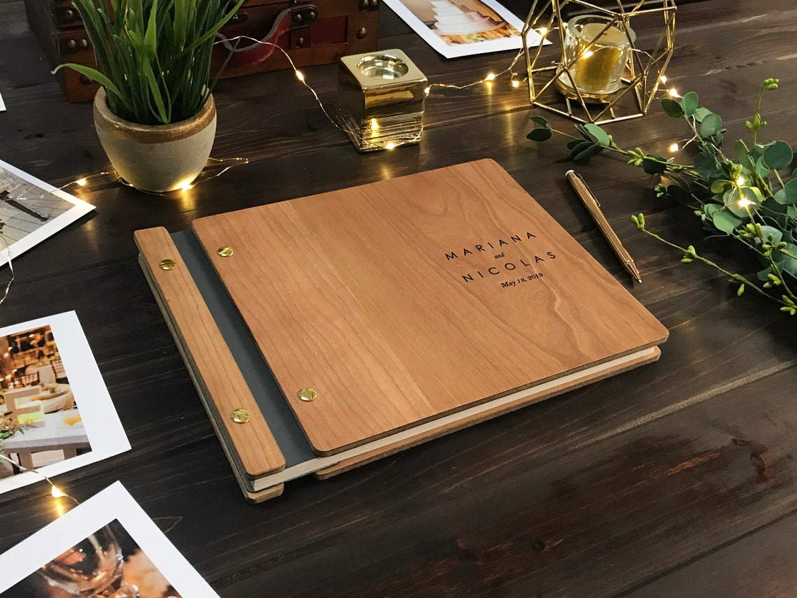 Wedding Guest Book Wood Guest Book Guest Book Photobooth - Etsy