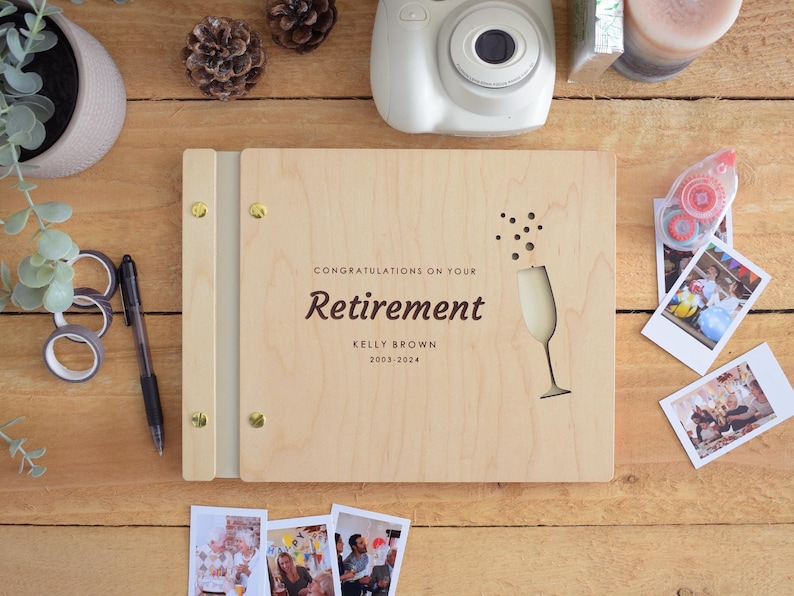Congratulations on Your Retirement Memory Book, Personalized Retirement ...