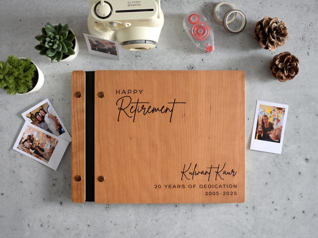 Happy Retirement Gifts for Women, Custom Retirement Memory Book ...