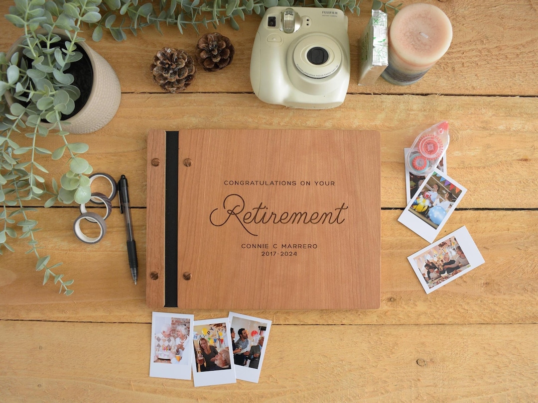 Congratulations on Your Retirement Memory Book, Personalized Retirement ...