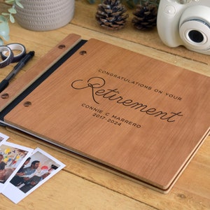 Congratulations on Your Retirement Memory Book, Personalized Retirement ...