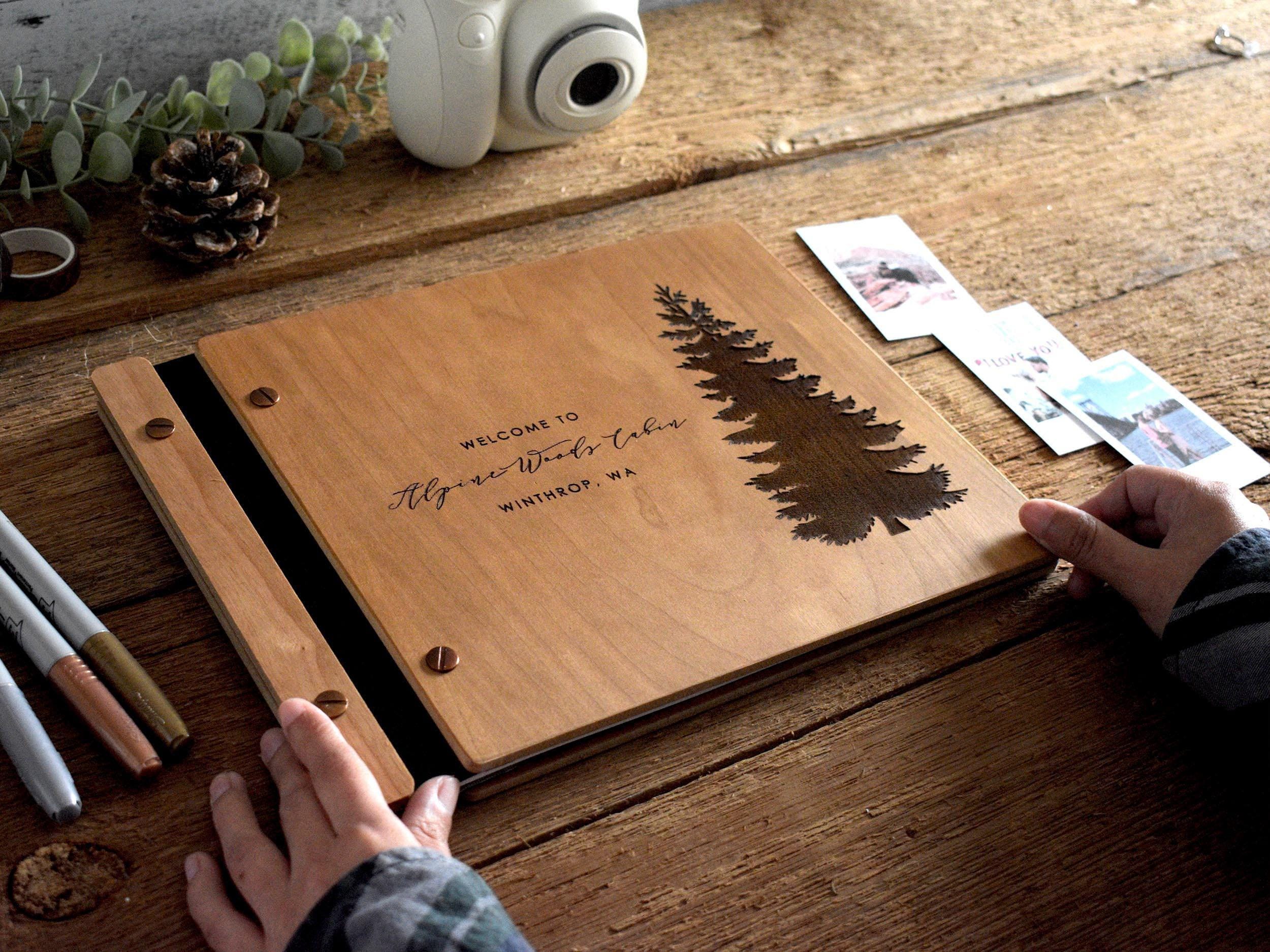 Pine Tree Guest Book for Airbnb Cabins Lodge & Vacation Rental Welcome ...