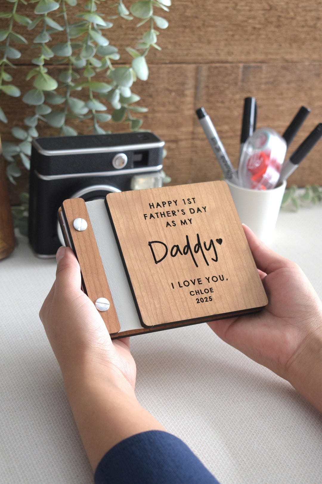 Mini Photo Book for Dad, Personalized First Fathers Day Gift, Birthday ...