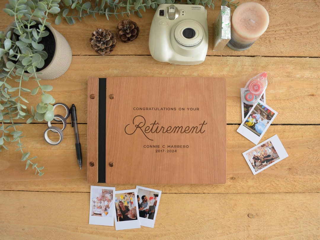 Congratulations on Your Retirement Memory Book, Personalized Retirement ...