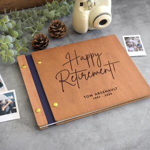 Happy Retirement Memory Book, Personalized Retirement Gift for Him or ...