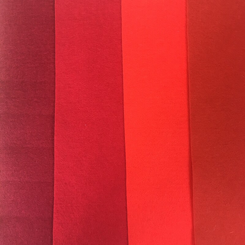 Red Felt Fabric - Etsy