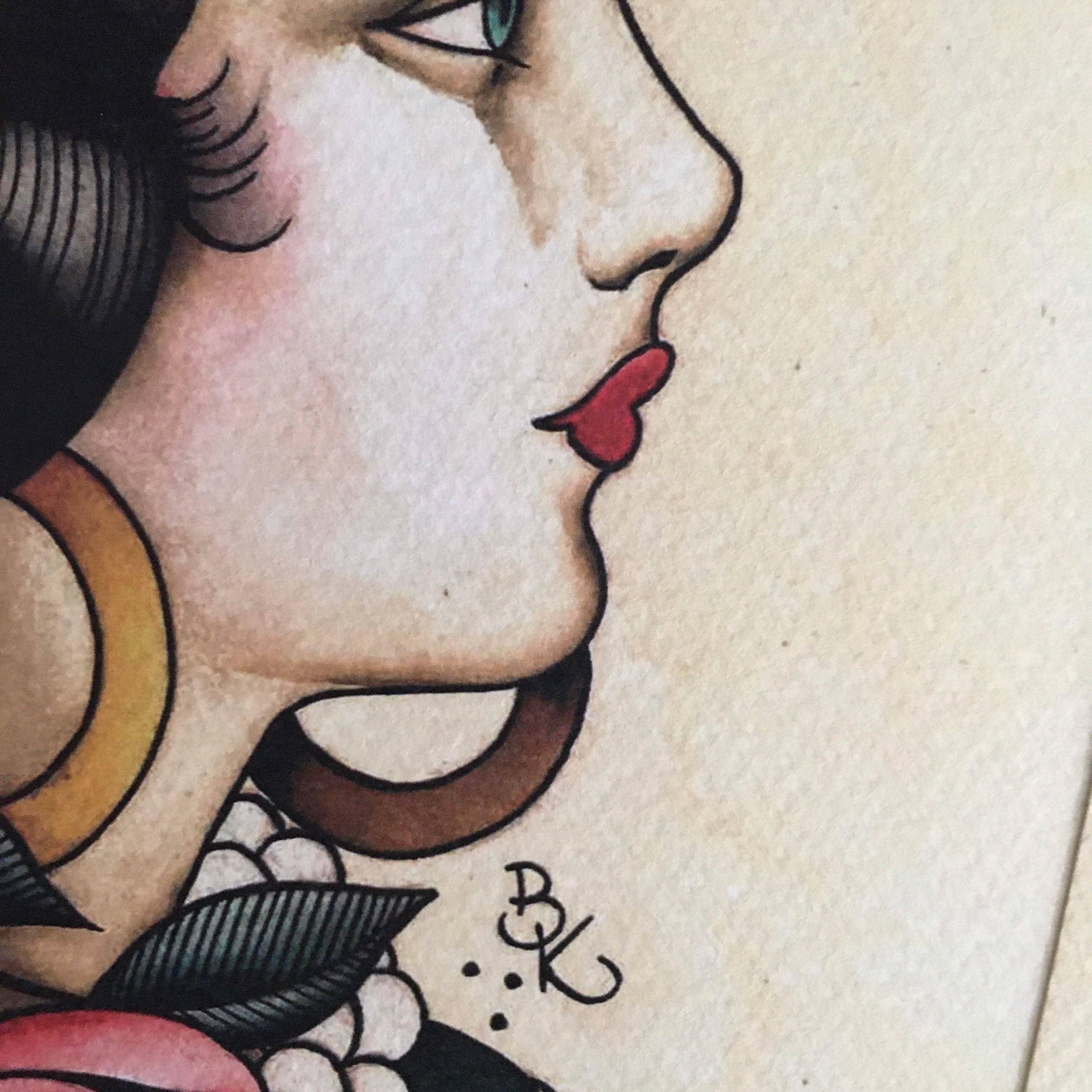 Set of 5 Tattoo Flash Art Prints