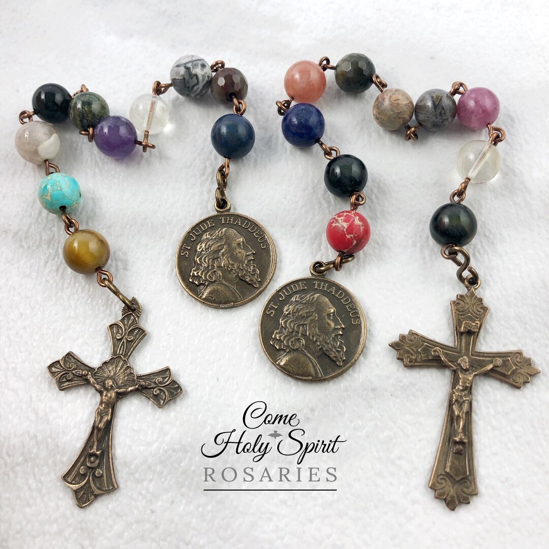 St. Jude Catholic Pocket Rosaries -handmade Catholic Rosary - Pocket ...