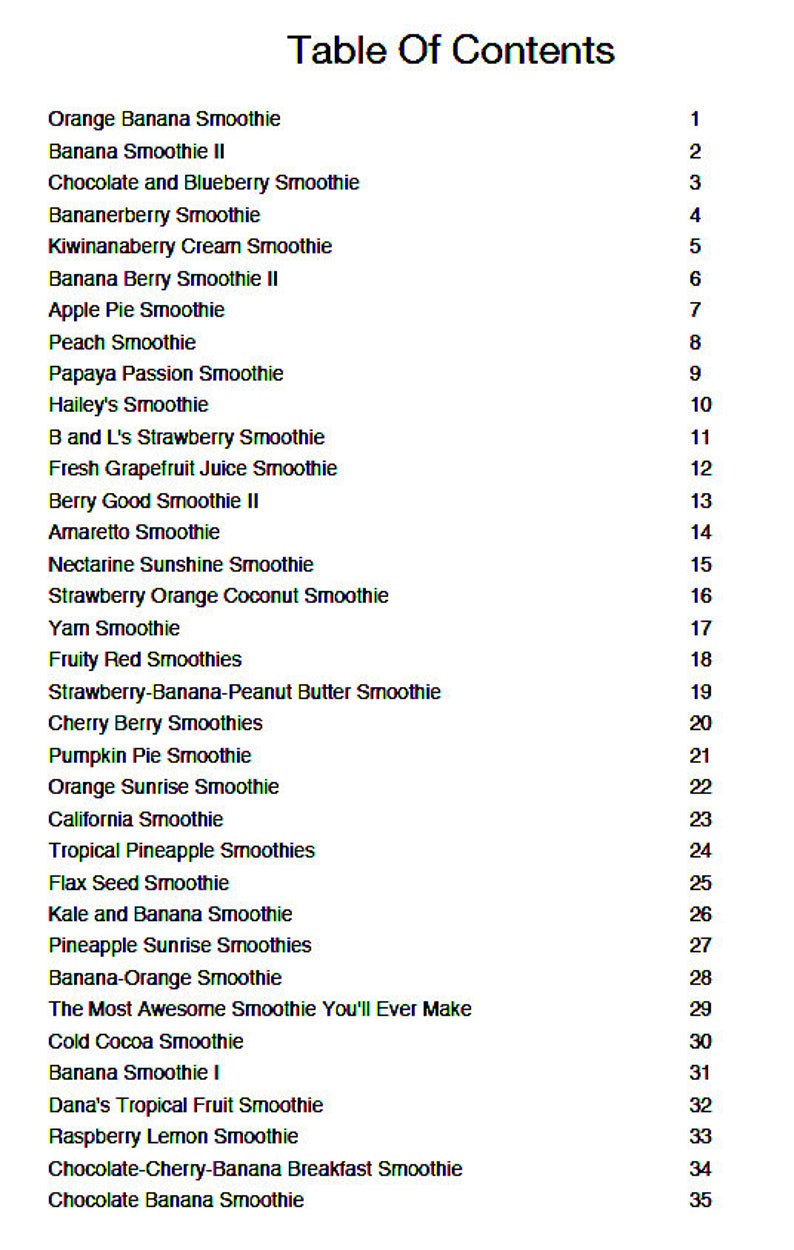 133 Smoothie Recipes PDF E-book Cookbook Instant Digital Download - Etsy