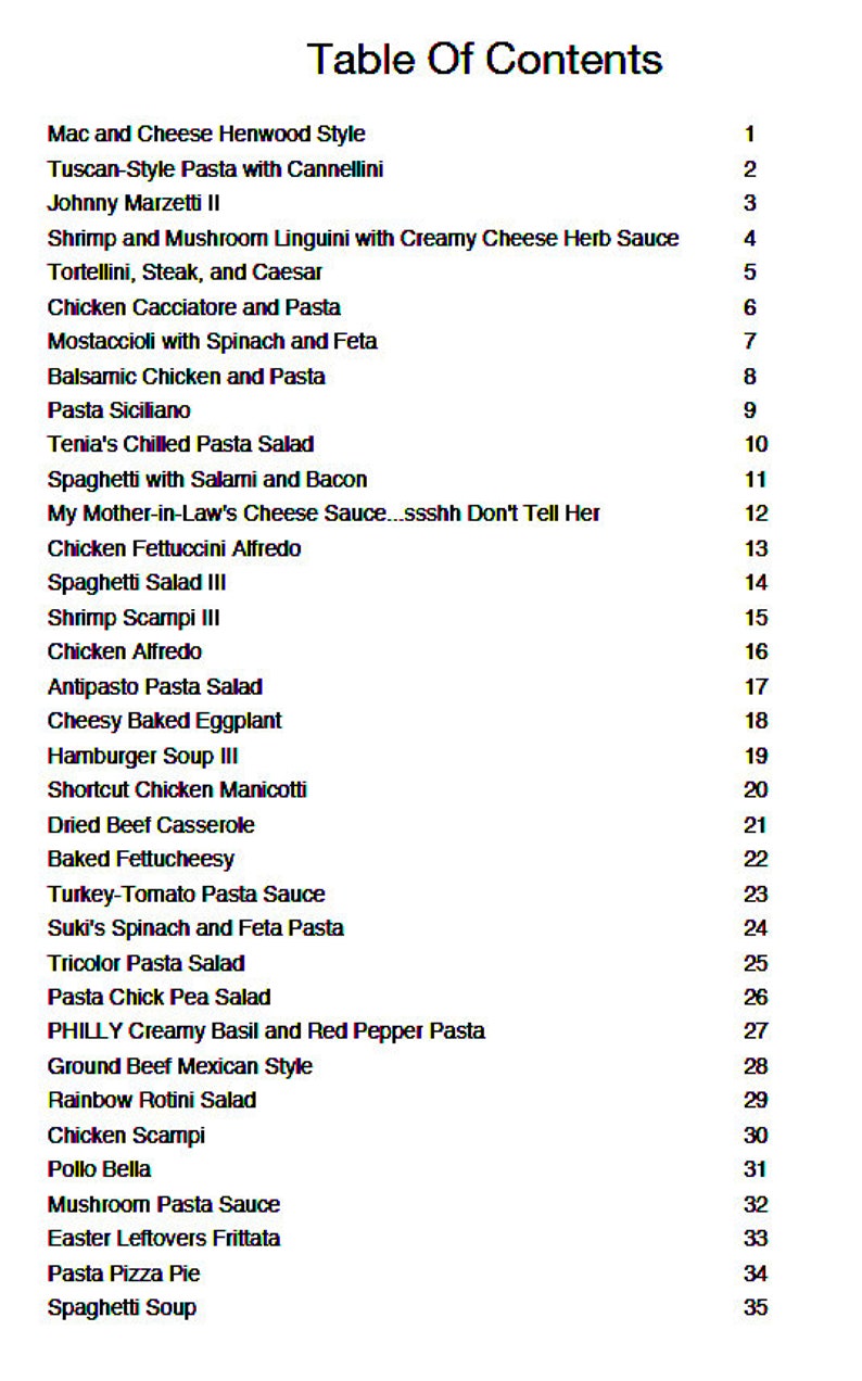 2215 Pasta Recipes PDF E-book Cookbook Instant Digital Download - Etsy