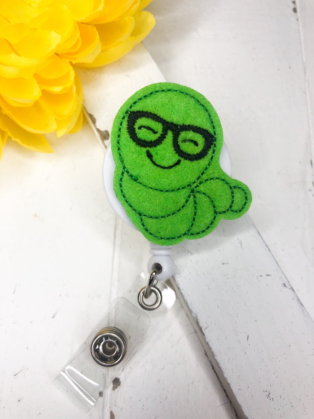 Book Worm Badge Holder, TEACHER GIFT, Bookworm Badge Holder, Librarian ...