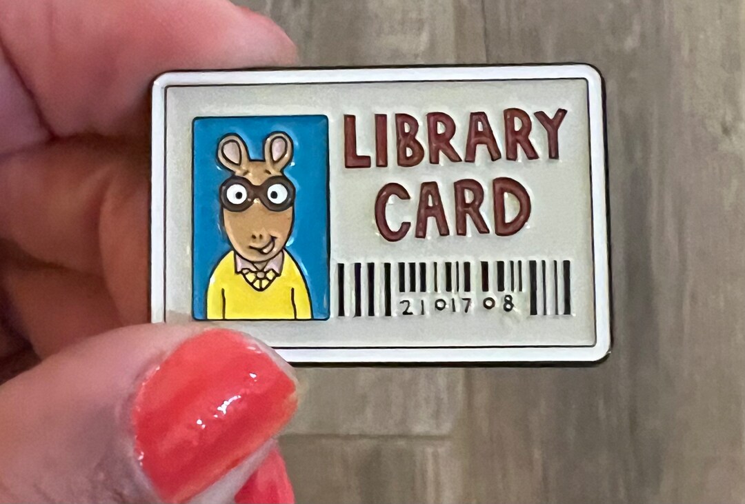 Arthur Lapel Pin, Library Card Lapel, Reading Lovers, Librarian ...