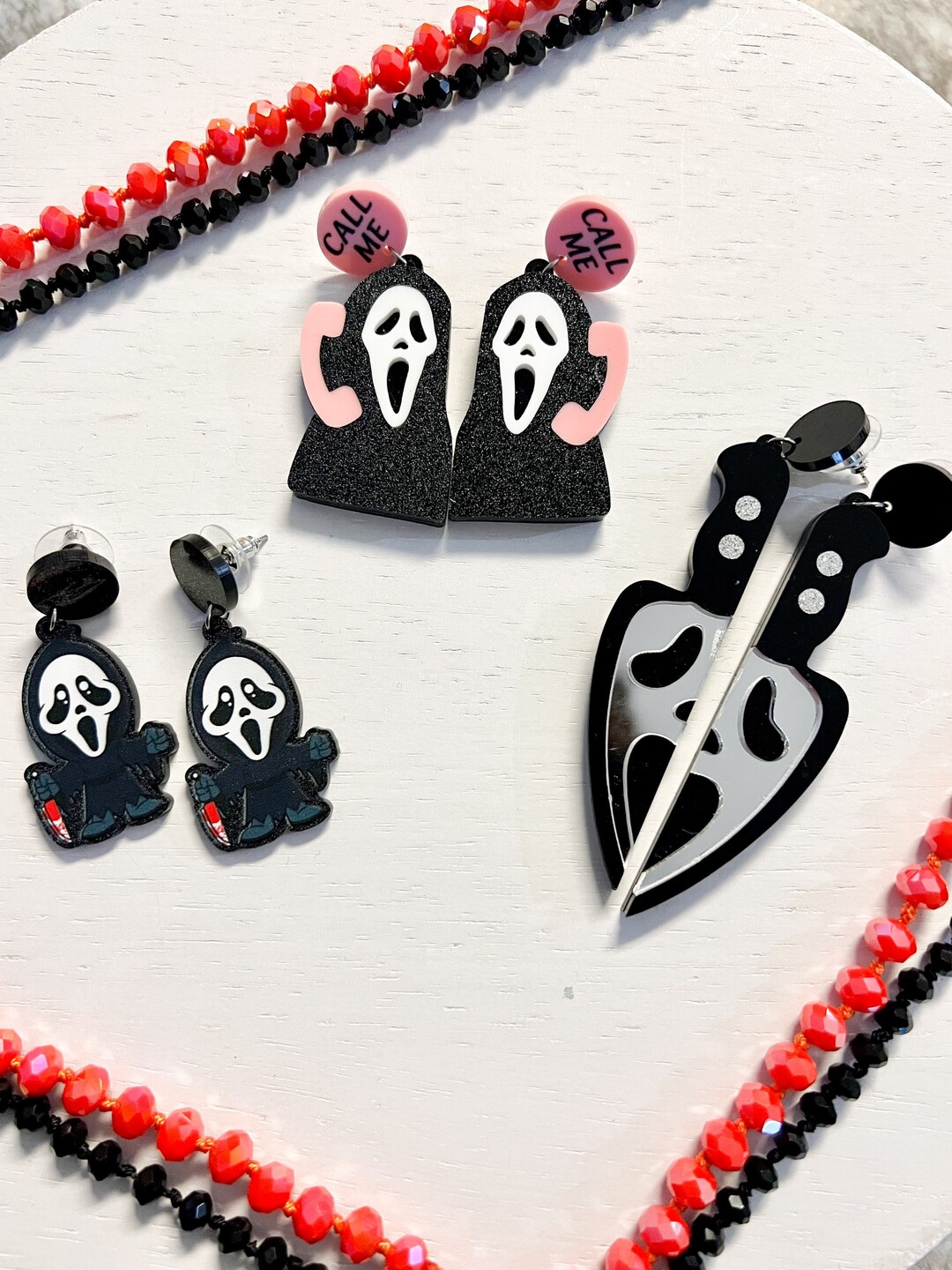 Halloween Earrings, Scream Earrings, Horror Themed Earrings, Fall ...