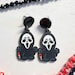 Halloween Earrings Scream Earrings Horror Themed Earrings - Etsy