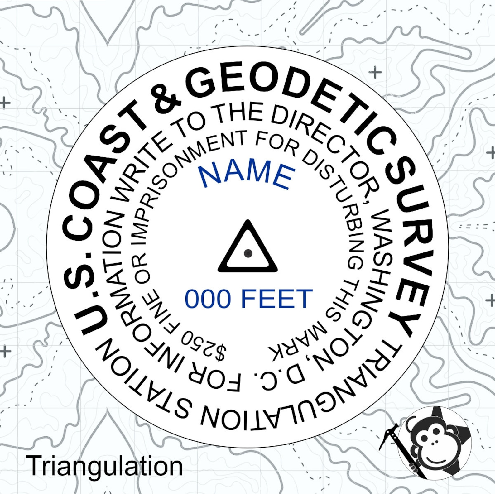 Brass Engraved Benchmark - Etsy