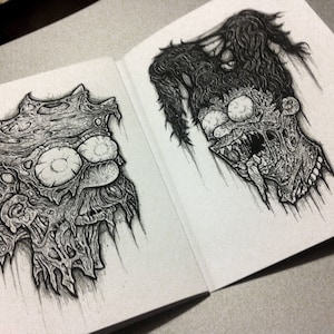 Zombie Simpsons Art Book/ Horror Zine by Alex Yates - Etsy