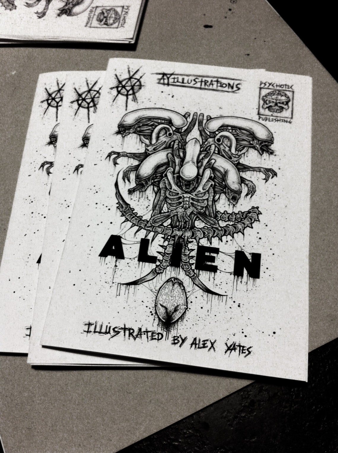 ALIEN Art Book /xenomorph Horror Art Zine by Ayillustrations - Etsy