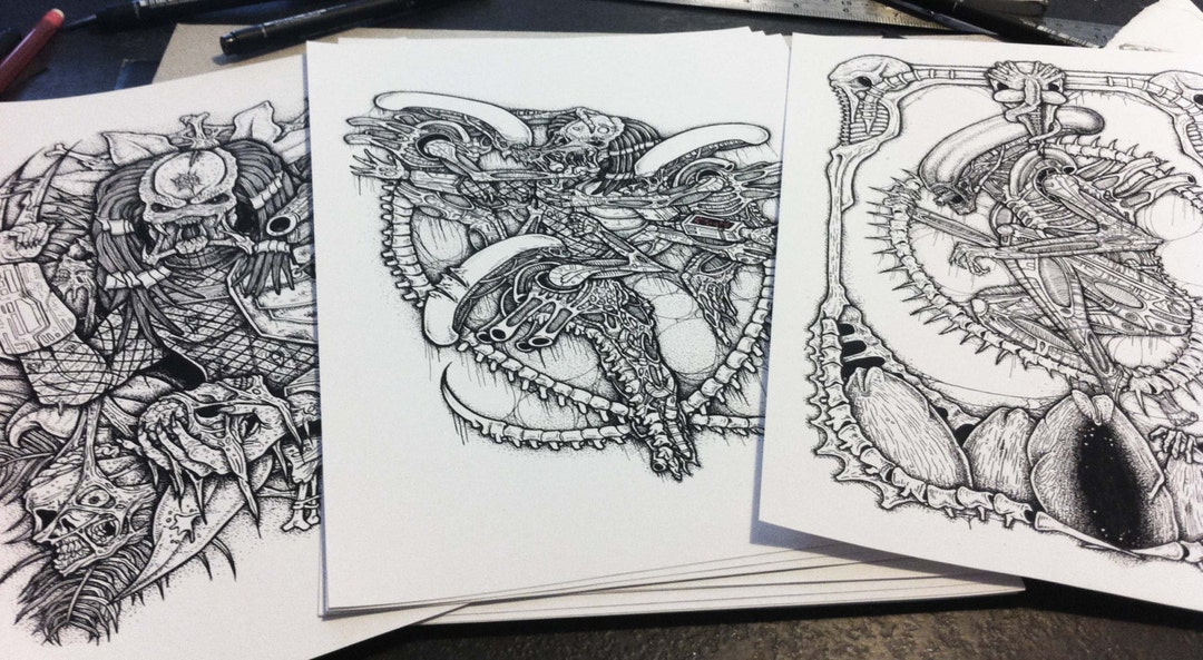 Alien Versus Predator Art Prints - Etsy