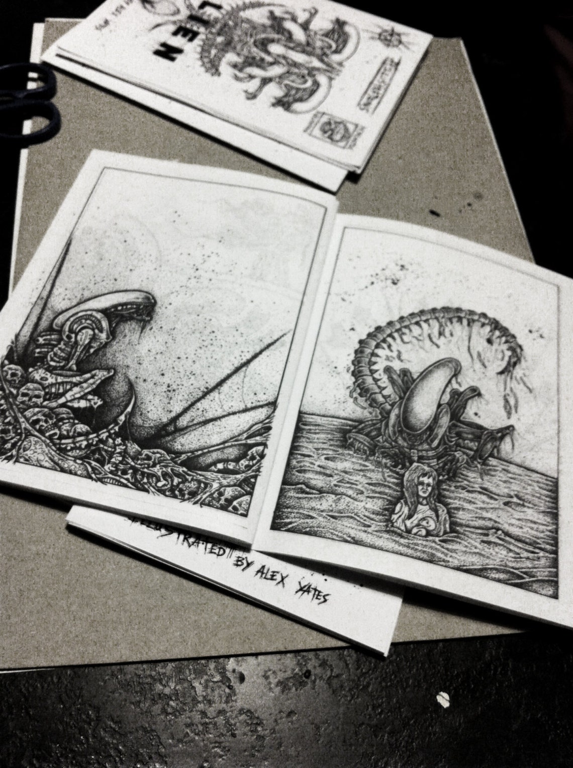 ALIEN Art Book /xenomorph Horror Art Zine by Ayillustrations - Etsy