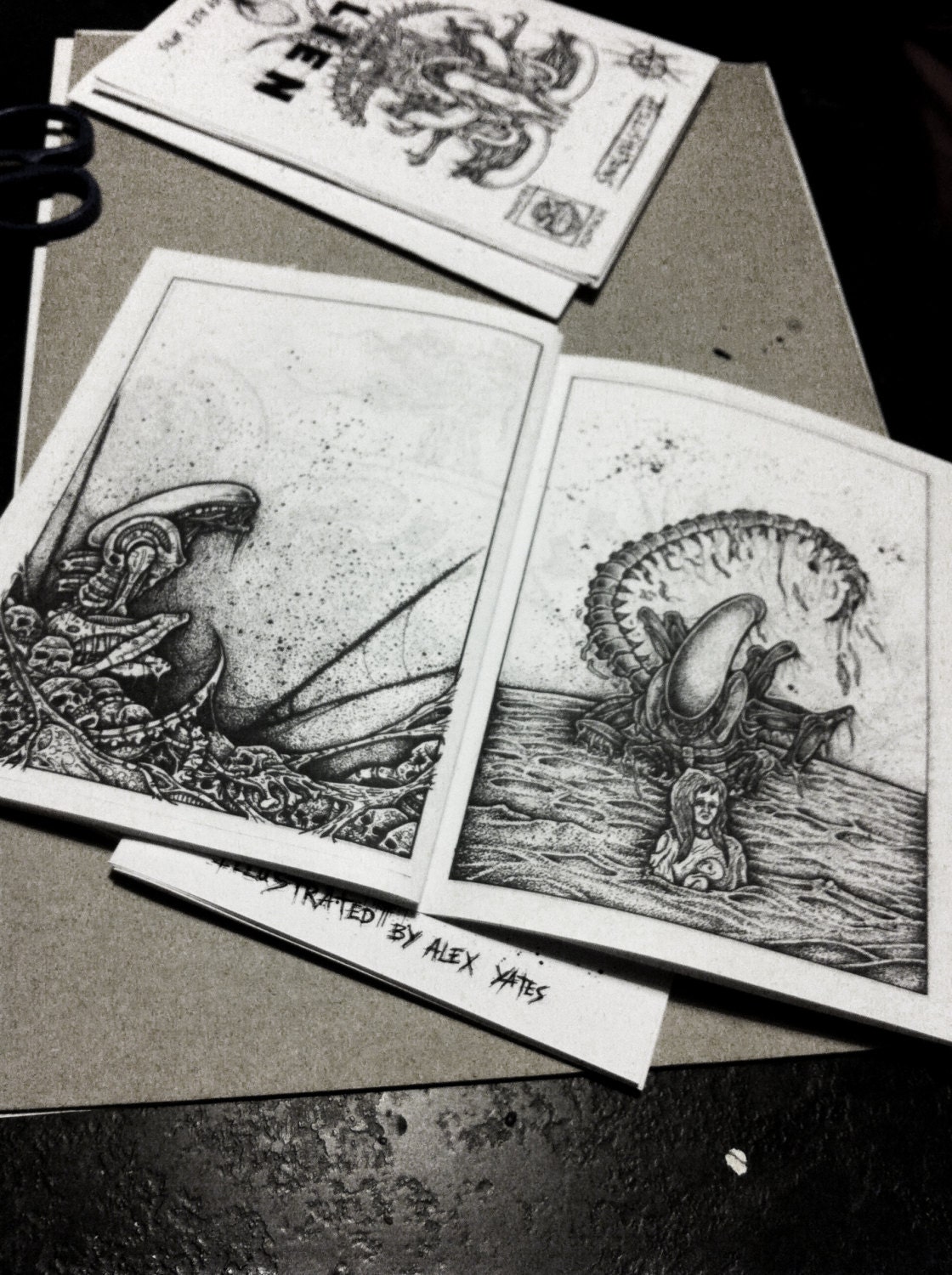 ALIEN Art Book /xenomorph Horror Art Zine by Ayillustrations - Etsy