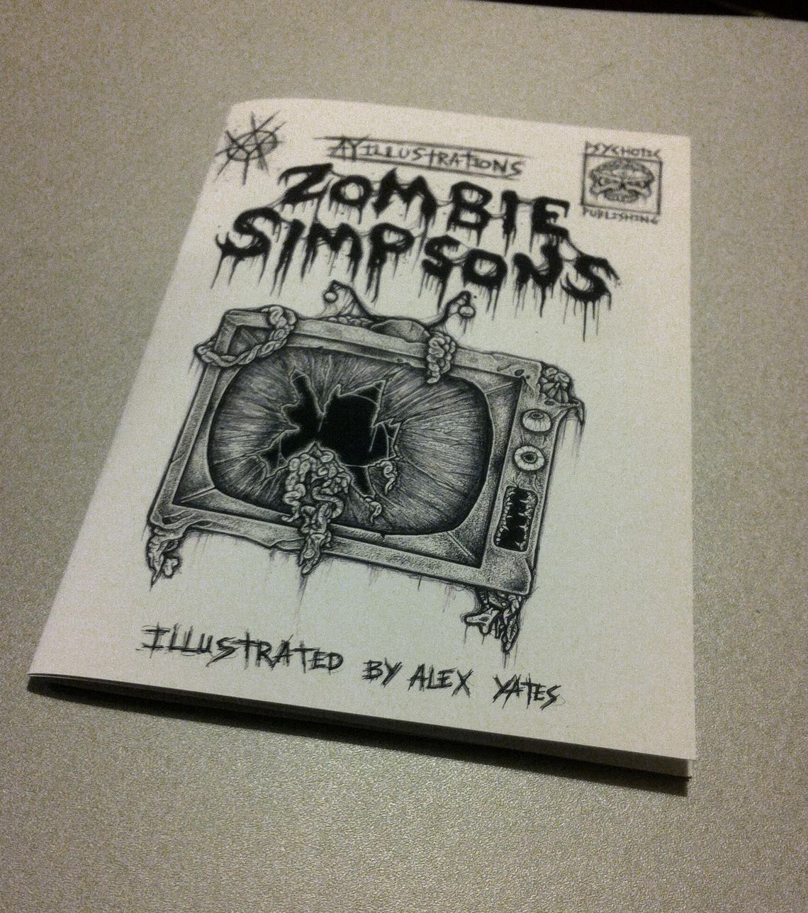 Zombie Simpsons Art Book/ Horror Zine by Alex Yates | Etsy