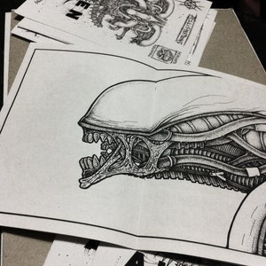 ALIEN Art Book /xenomorph Horror Art Zine by Ayillustrations - Etsy