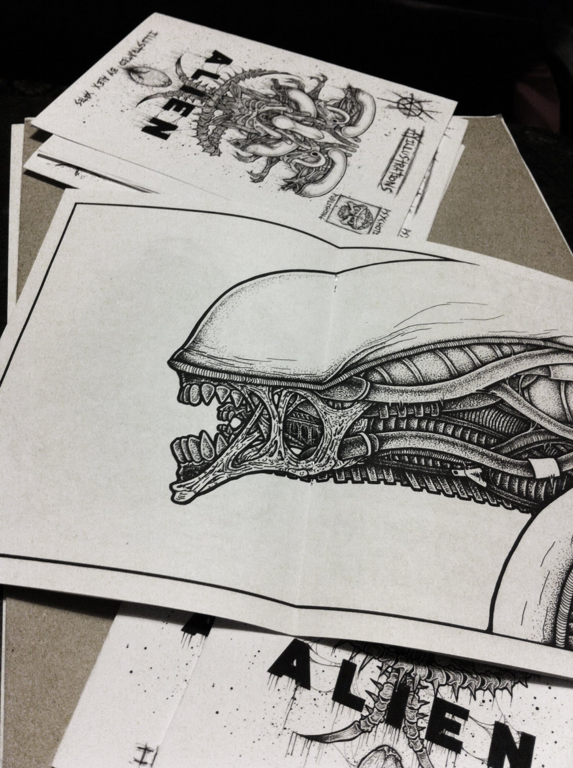 ALIEN Art Book /xenomorph Horror Art Zine by Ayillustrations - Etsy