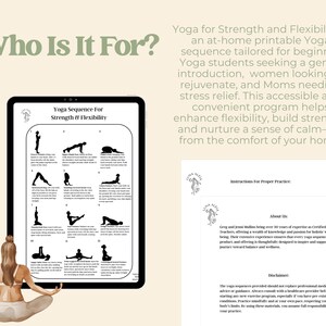 Beginner Yoga Sequence for Strength & Flexibility, Yoga Printable Guide ...