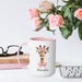 Personalized Giraffe Name Mug , Custom Name Coffee Cup, Coquette Floral ...