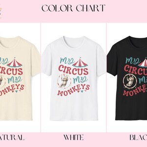 My Circus My Monkeys Mom Shirt, Funny Carnival Shirt, Monkey Print T ...