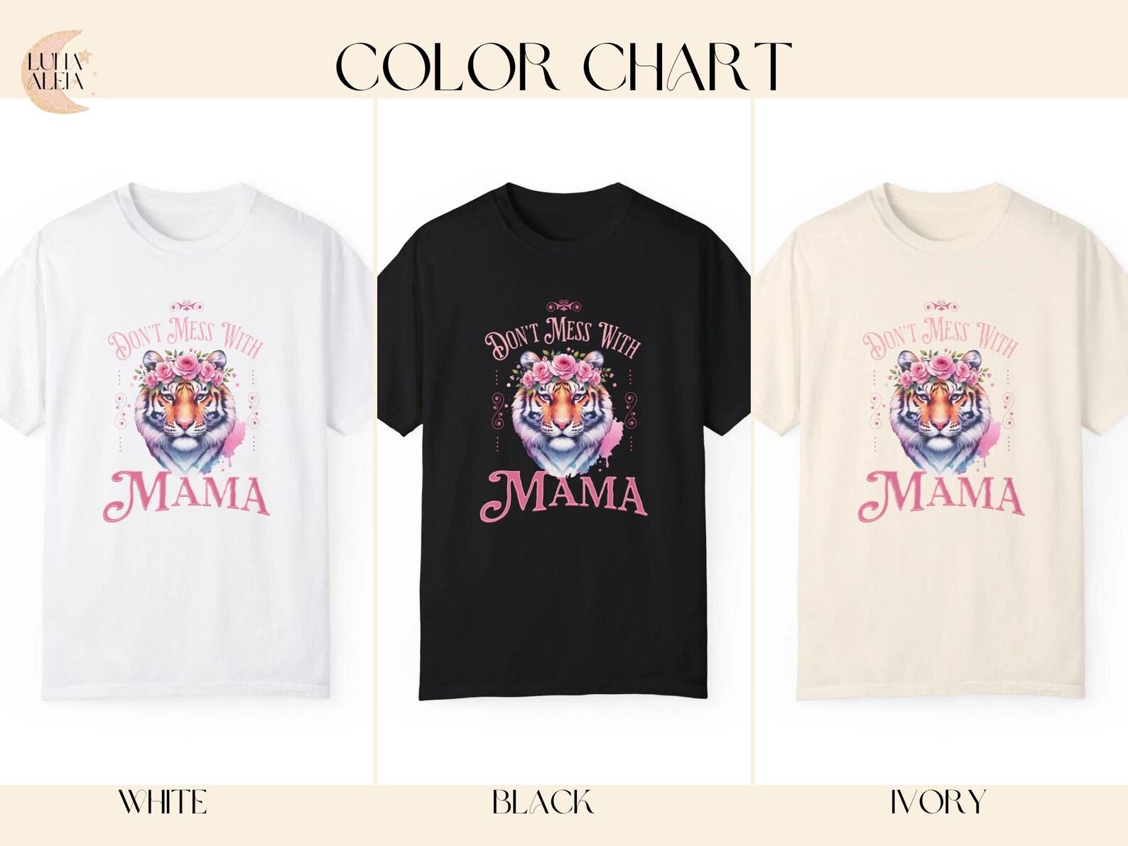 Tiger Mom Shirt, Don't Mess With Mama Comfort T-shirt, Floral Mom Tee ...