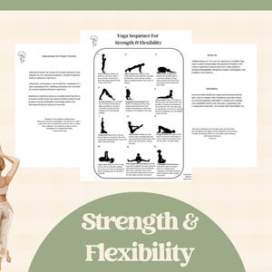 Beginner Yoga Sequence for Strength & Flexibility, Yoga Printable Guide ...
