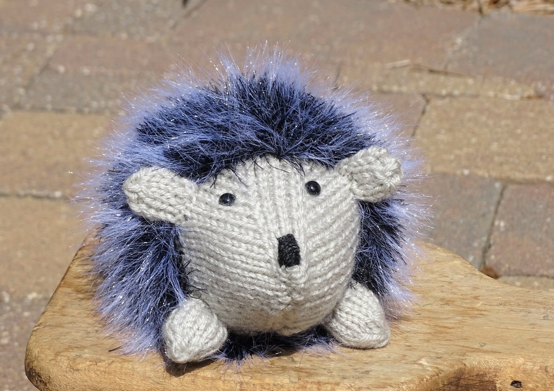 Hedgehog Stuffed Animal Toy Knitted Hedgehog Hand Knitted - Etsy
