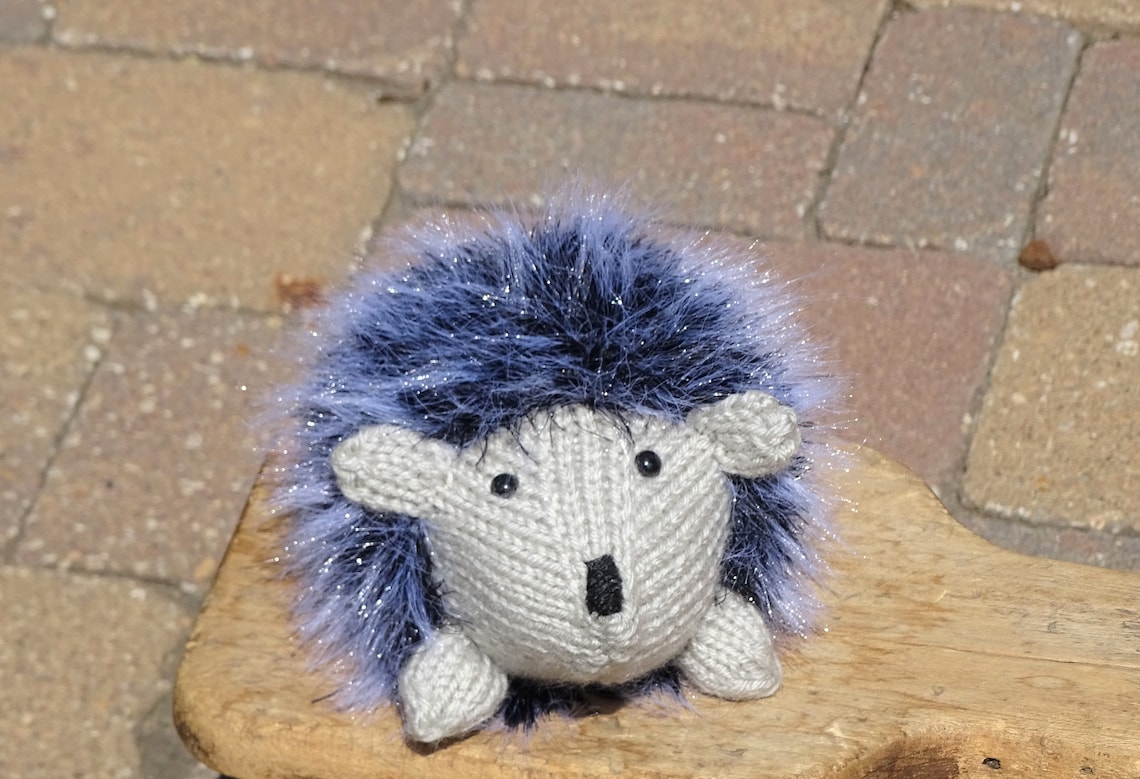 Hedgehog Stuffed Animal Toy Knitted Hedgehog Hand Knitted - Etsy