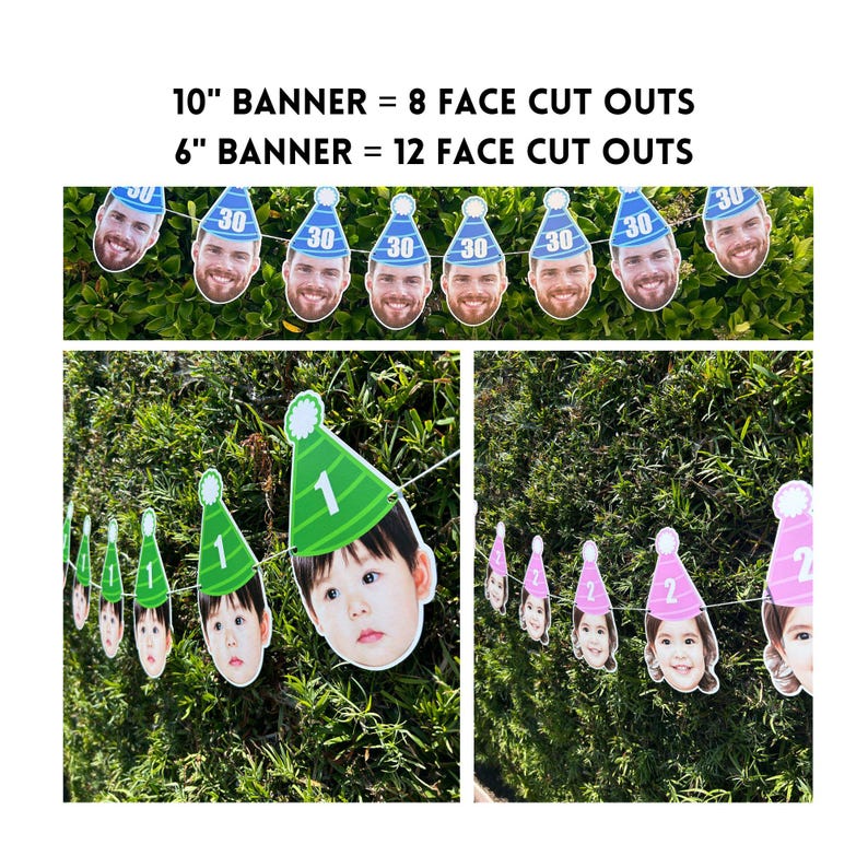 40th Birthday Banner, Custom Face Banner, Personalized Birthday Party ...
