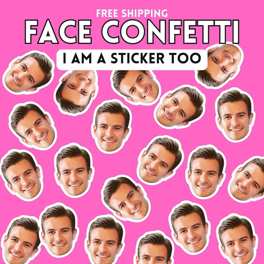 Custom Face Confetti: Bachelorette Party Decorations, Groom Party Decor ...