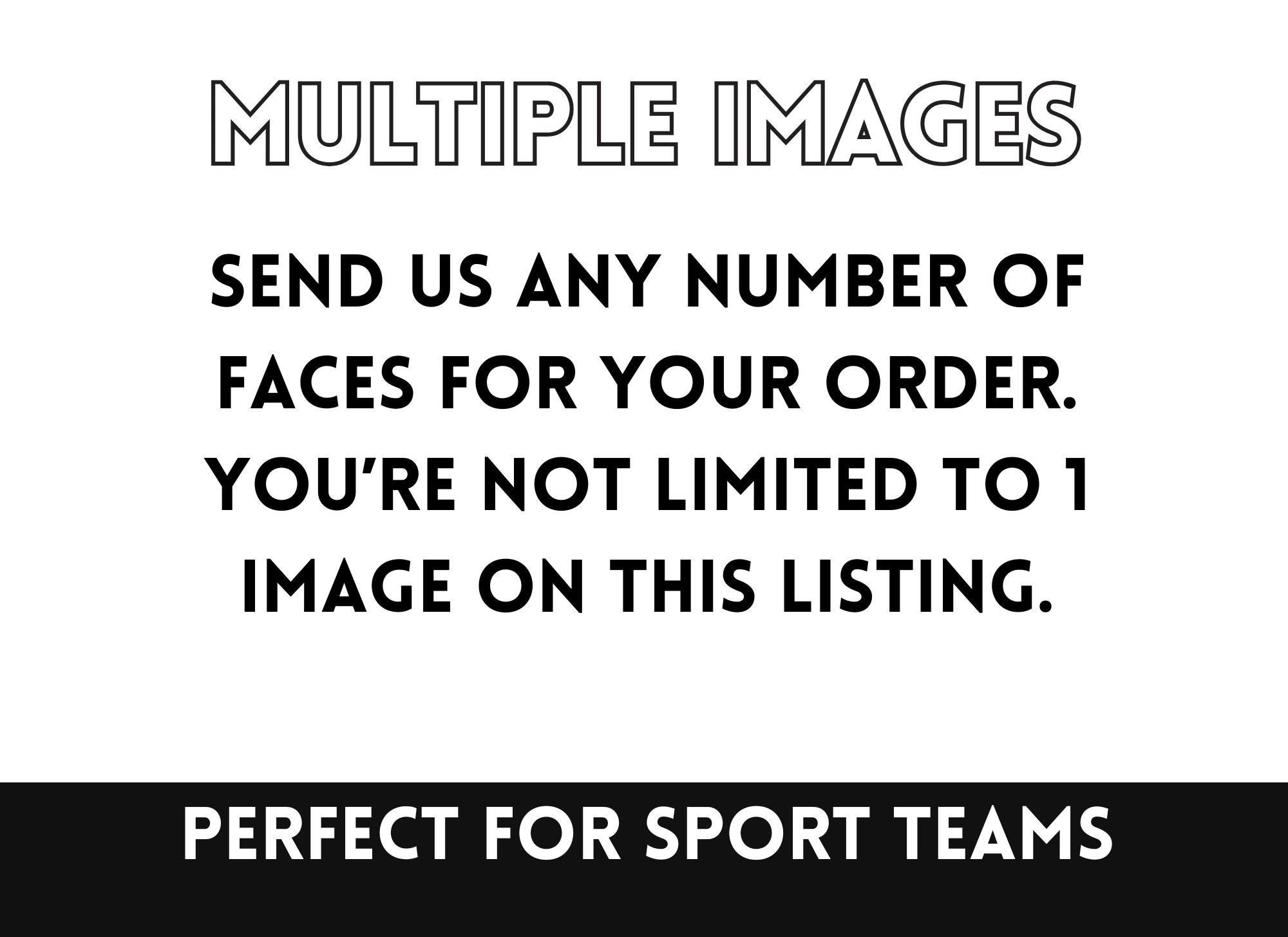 Custom Face on a Stick: Multiple Faces Sports Team Big Head Photo Booth ...