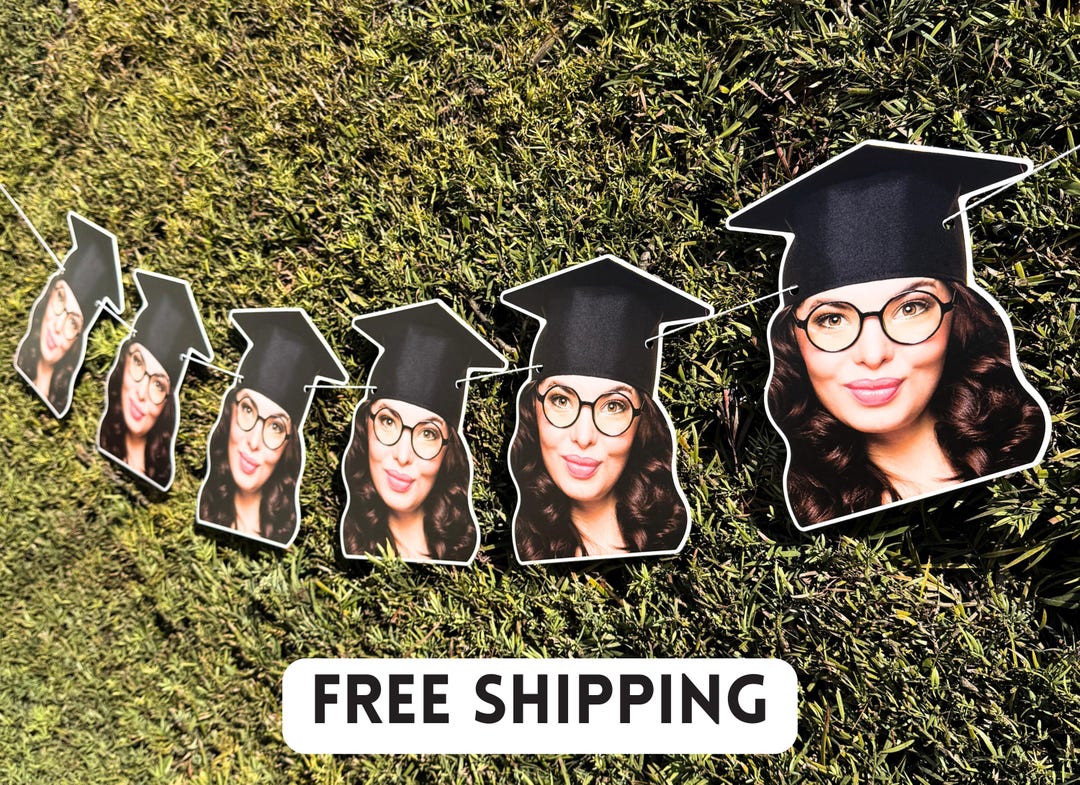 Custom Face Graduation Banner: Class of 2025 Photo Party Decor - Etsy