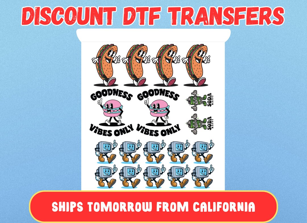 Custom DTF Transfers for Heat Press DTF Prints DTF - Etsy