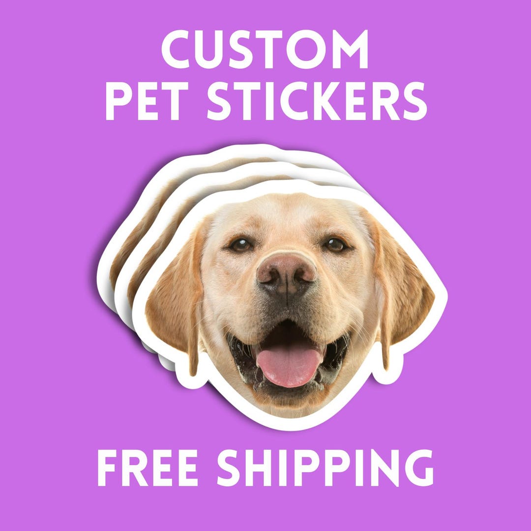 Custom Pet Stickers, Custom Dog Stickers, Custom Cat Stickers, Custom ...