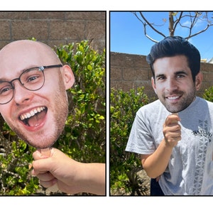 Custom Big Heads on a Stick: Party Photo Props + Face Confetti - Etsy