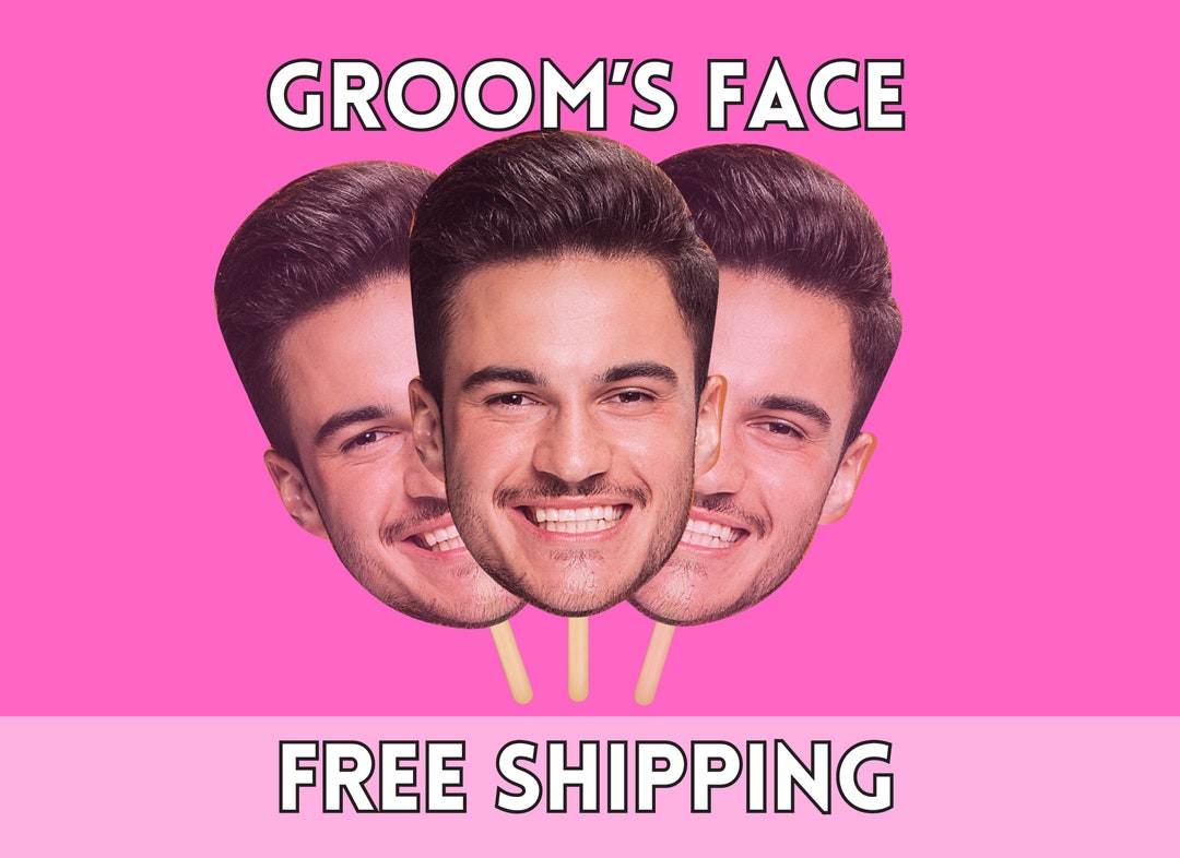 Groom Face on a Stick: Bachelorette Party Prop, Personalized Big Head ...