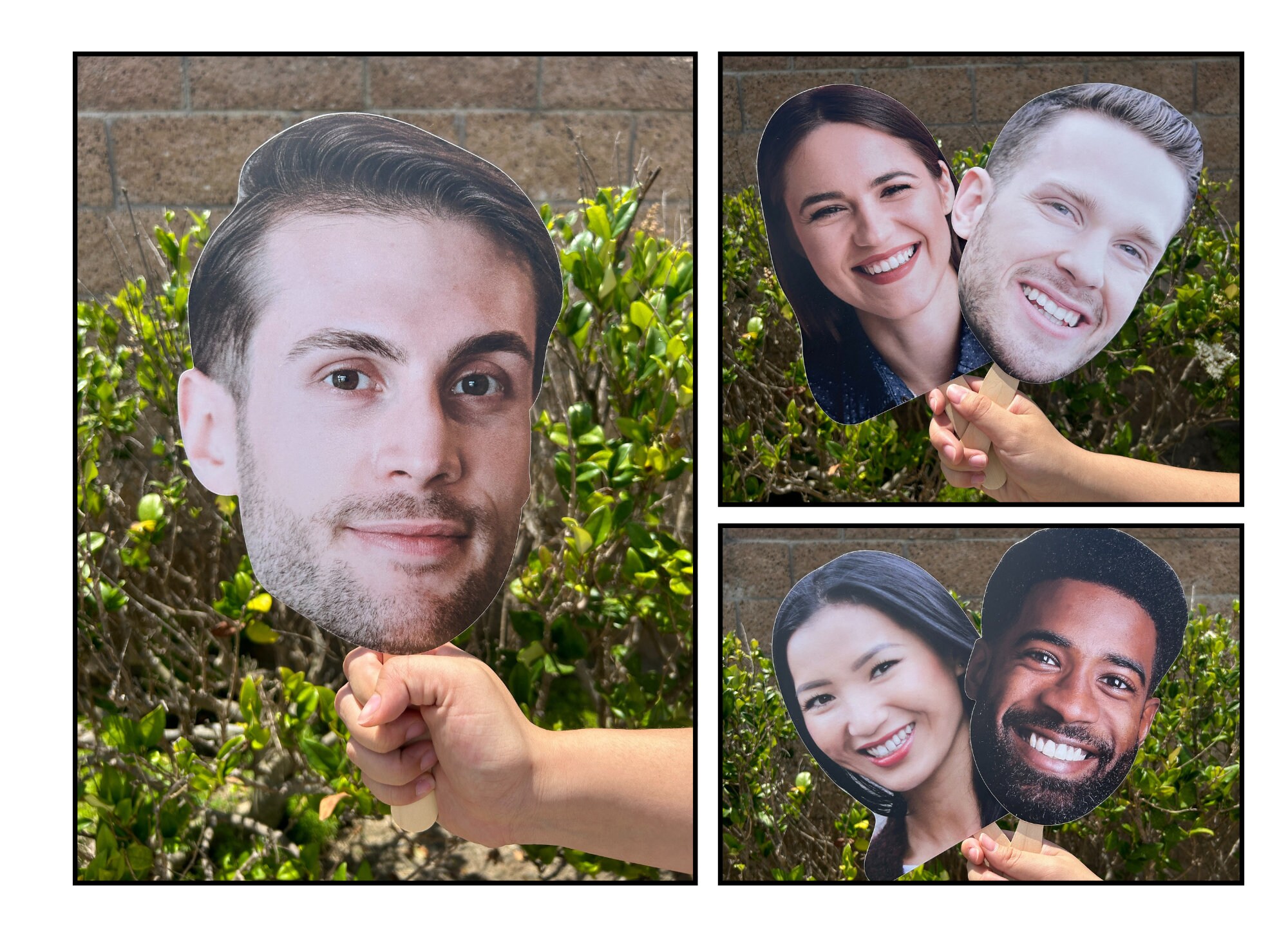 Custom Face on a Stick: Multiple Faces Sports Team Big Head Photo Booth ...