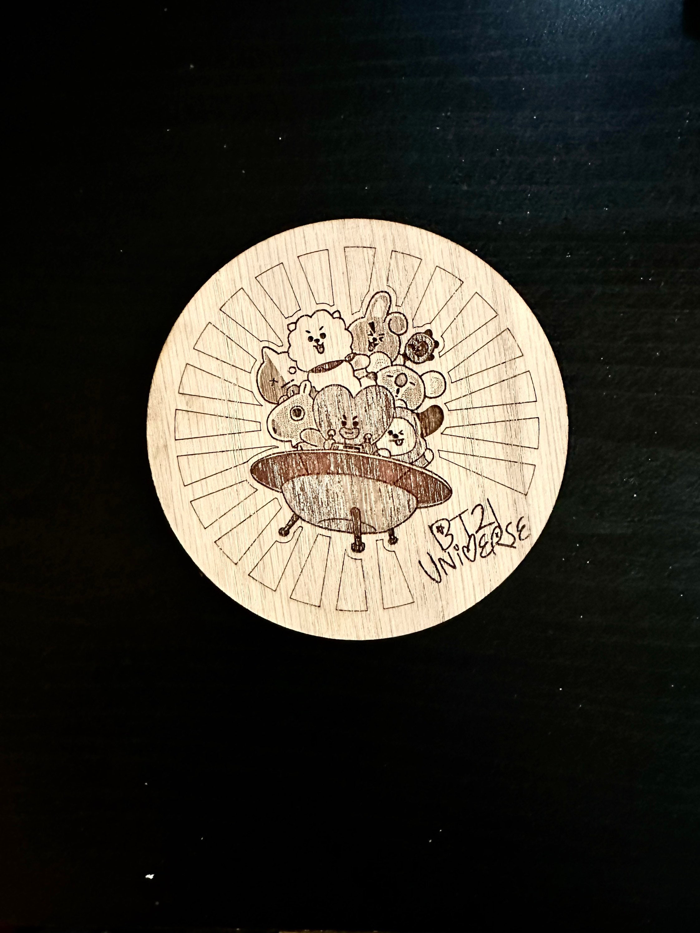 Bt21 Wooden Coasters - Etsy