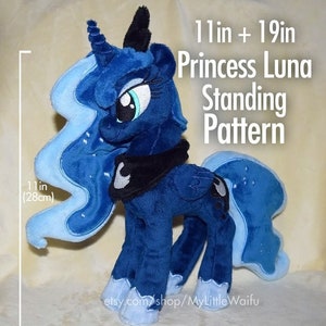 DIY Princess Luna Pony Plush Sewing Pattern - 2 Sizes - Large (19") and ...