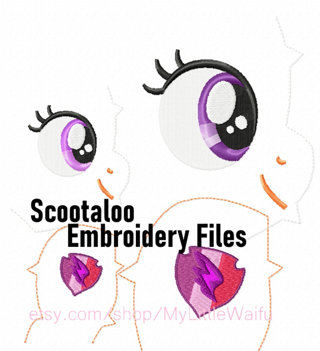 DIY Scootaloo Eye and Cutie Mark Beanie and Large Embriodery Machine ...