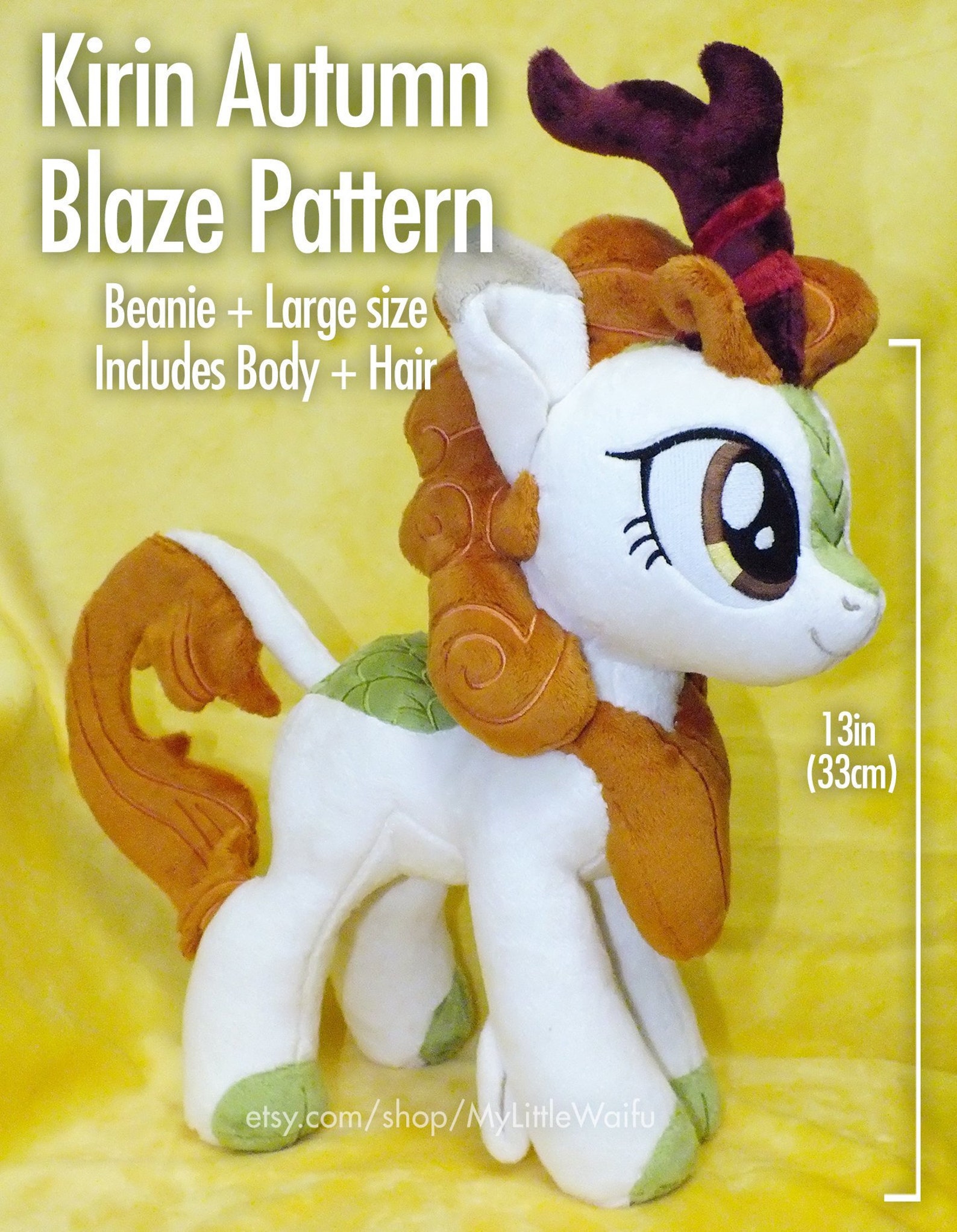 DIY Kirin Autumn Blaze Pony Plush Sewing Pattern 2 Sizes | Etsy