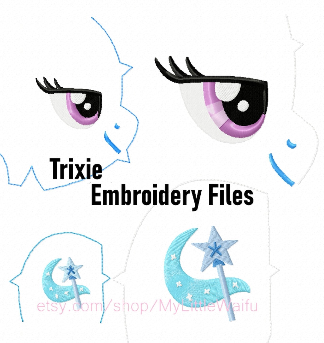DIY Trixie Eye and Cutie Mark Beanie and Large Embriodery Machine Files ...